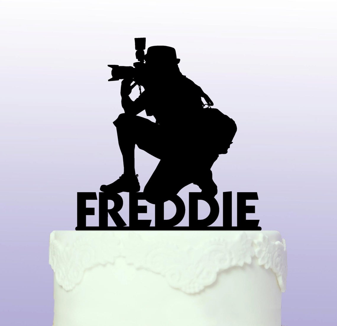 Personalised Photographer Cake Topper - Etsy