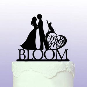 Personalised Wedding Kiss Cake Topper and Options With Cat - Etsy