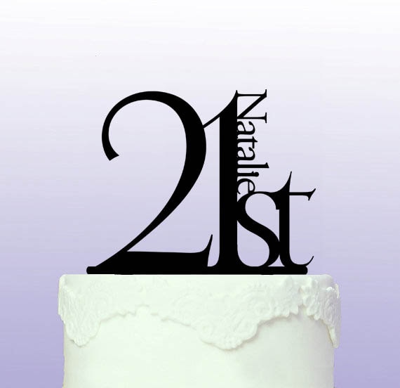 Beautiful 21st Birthday Cake Topper - Etsy