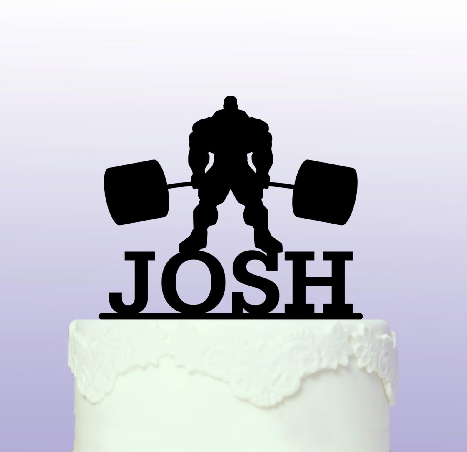 Personalised Body Builder Cake Topper - Etsy
