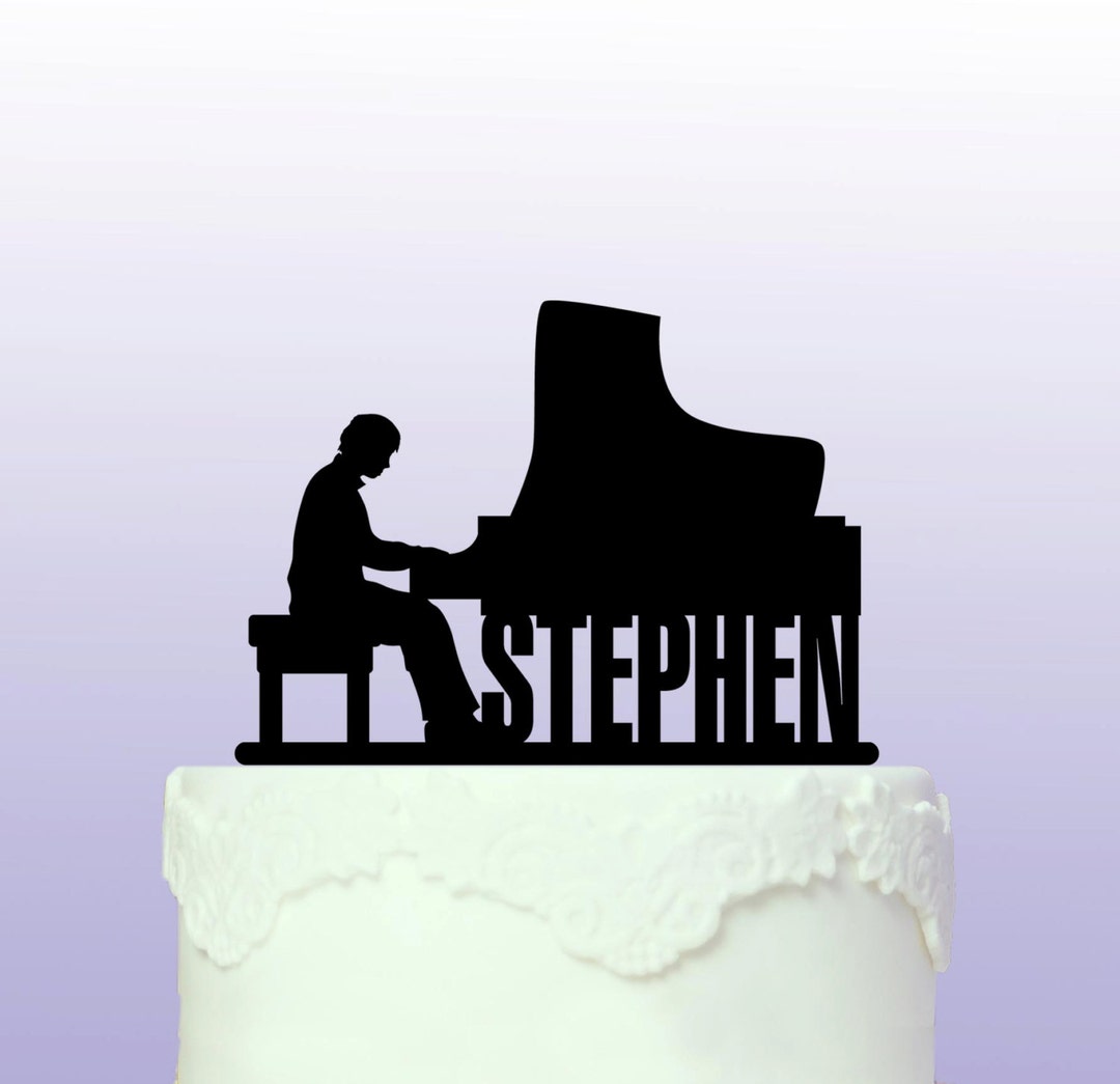 Personalised Pianist Cake Topper - Etsy