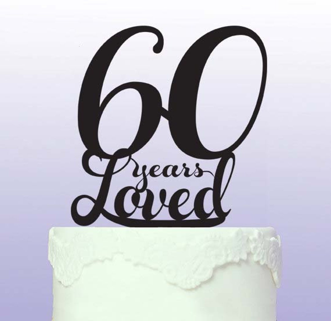 Beautiful 60th Cake Topper - Etsy