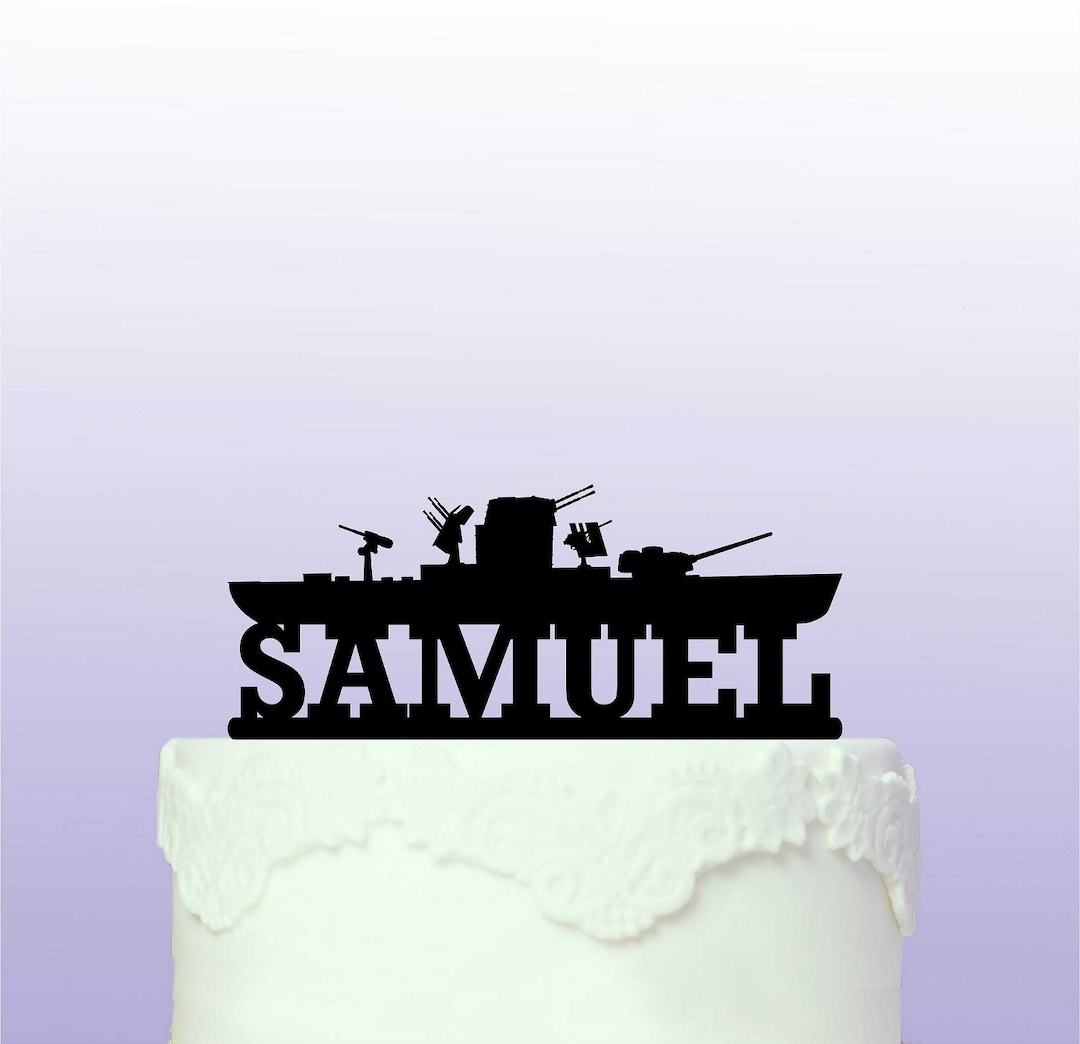 Personalised Warship Cake Topper - Etsy