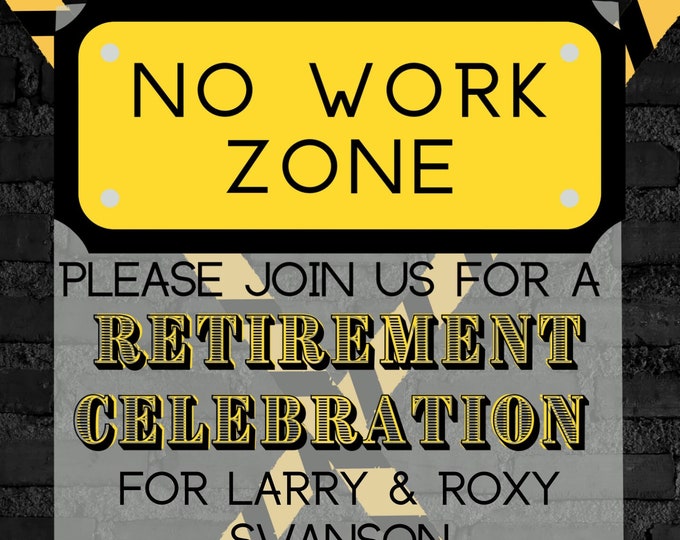 Construction Retirement Invitation - Etsy
