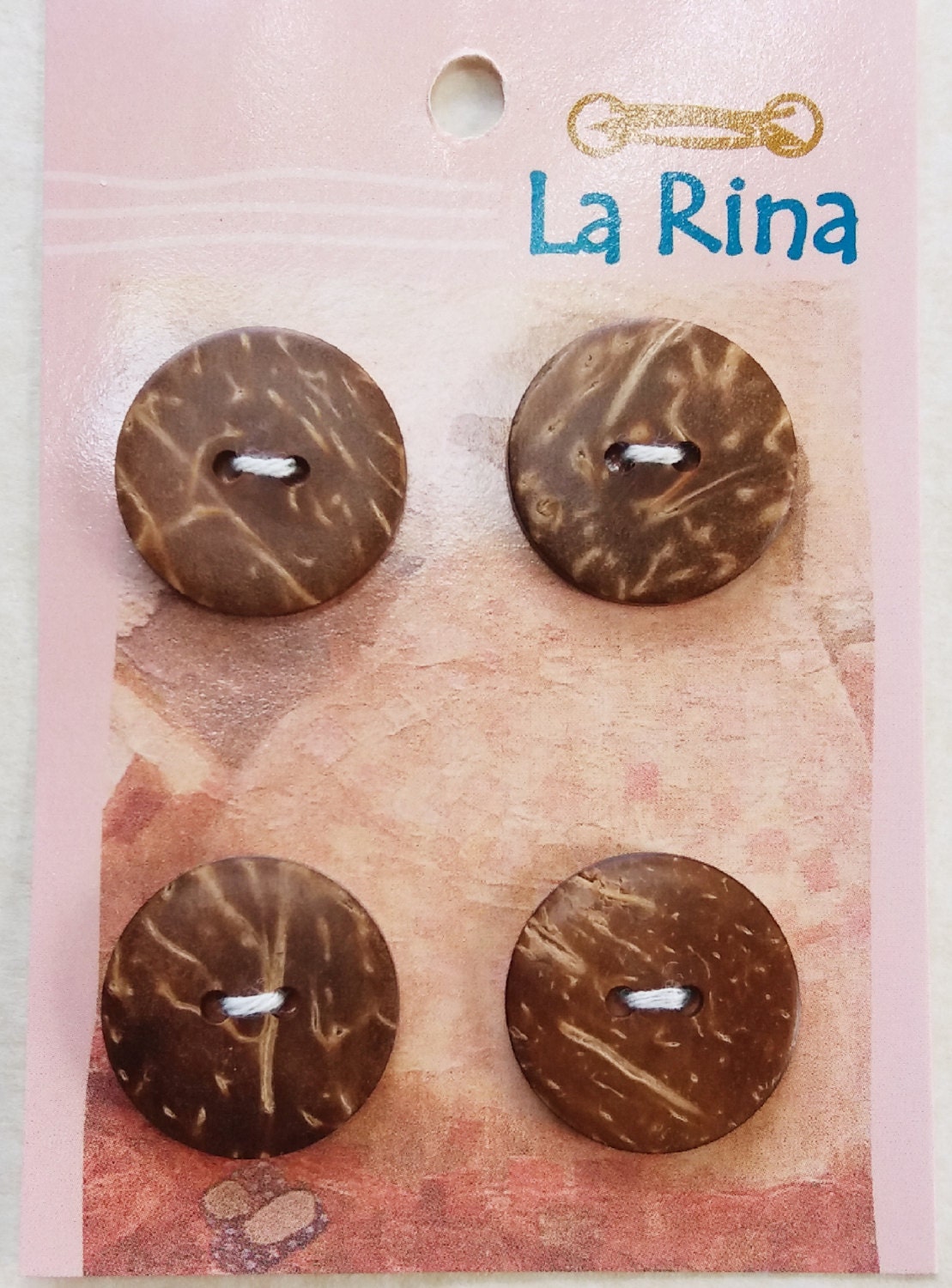 Coconut shell buttons. Set of 4. CS36L150/2H | Etsy