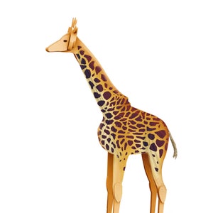 Giraffe 3D Modeling Craft Kit Recycled Paper Figurine - Etsy