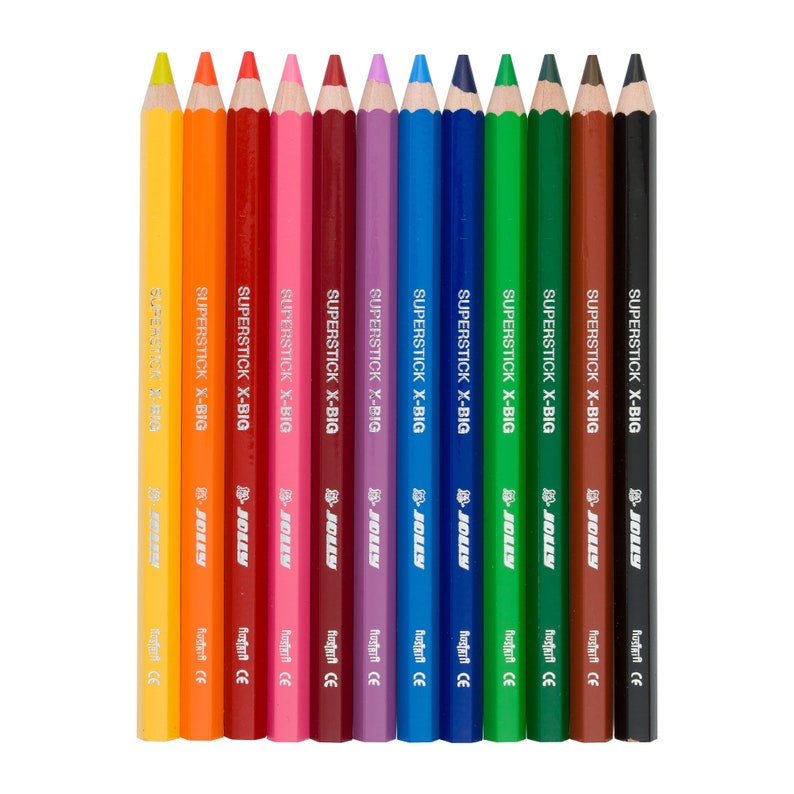 Jolly X-big Jumbo Colored Pencils Set of 12 From Austria - Etsy