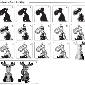 Moose 3D Modeling Craft Kit, Recycled Paper Figurine - Etsy
