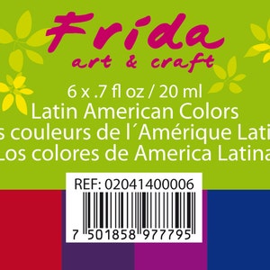 Latin American Colors Frida Art & Craft Acrylic Paint Set of 6 X 20ml ...