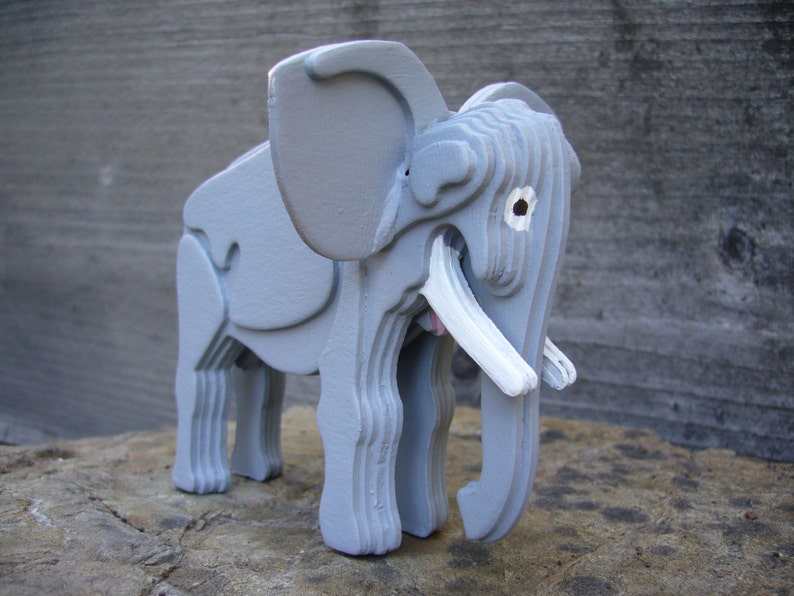 Elephant 3D Modeling Craft Kit Recycled Paper Figurine - Etsy
