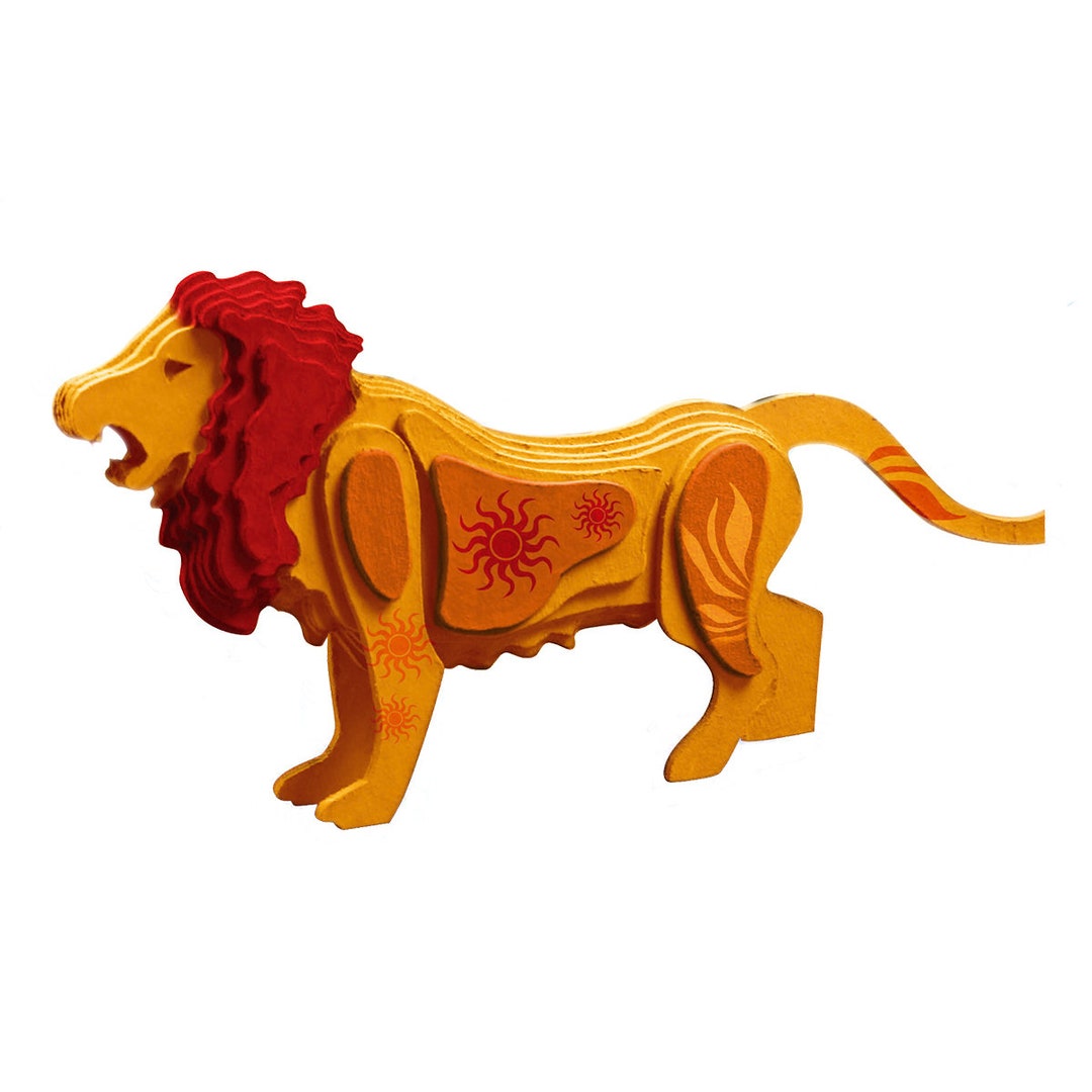 Lion 3D Modeling Craft Kit Recycled Paper Figurine - Etsy