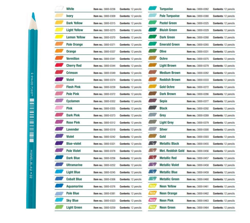 Jolly Supersticks Colored Pencils: Single Color Box of 12, 50 Colors ...