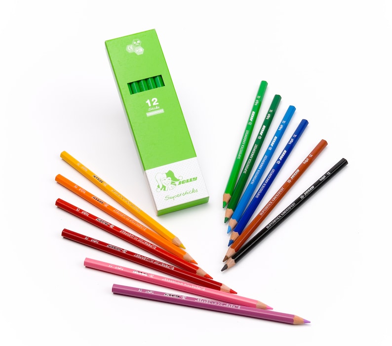 Jolly Supersticks Colored Pencils: Single Color Box of 12, 50 Colors ...