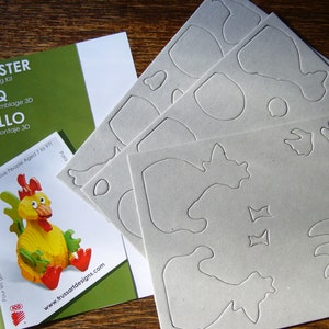 Chicken / Rooster 3D Modeling Craft Kit, Recycled Paper Figurine - Etsy