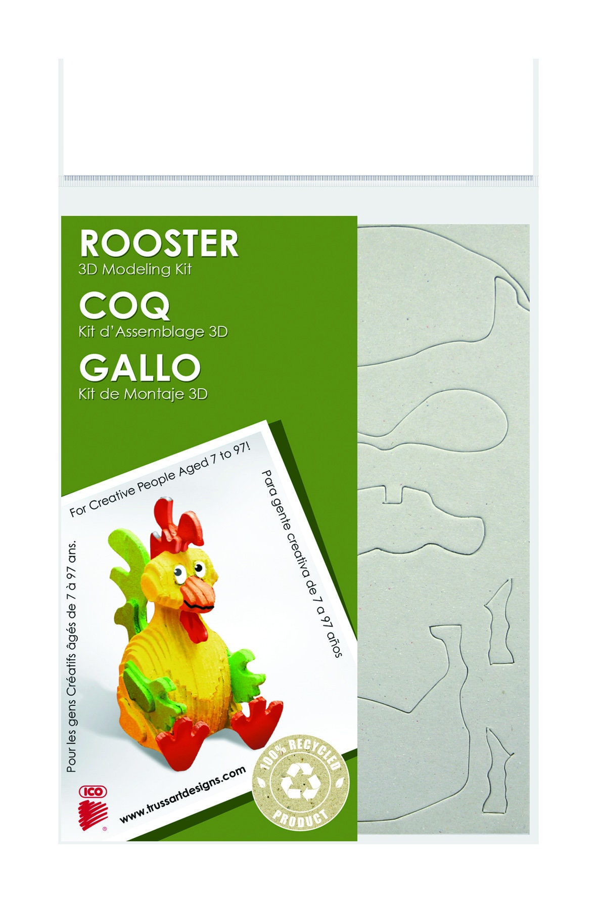 Chicken / Rooster 3D Modeling Craft Kit Recycled Paper - Etsy