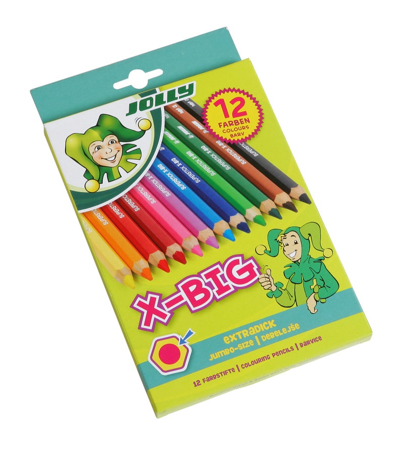 Jolly X-Big Jumbo Colored Pencils Set of 12 from Austria | Etsy