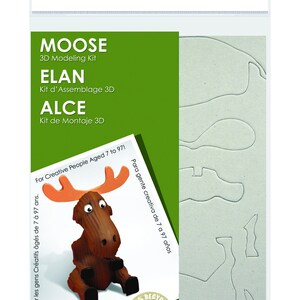 Moose 3D Modeling Craft Kit, Recycled Paper Figurine - Etsy