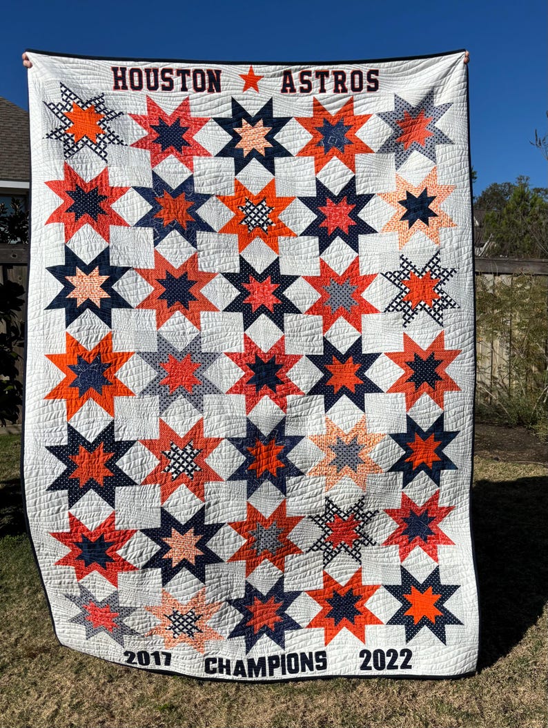 Astro's Quilt 90x 64 Houston - Etsy