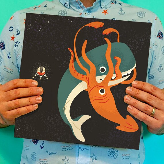 They Might Be Giants Apollo 18 Illustrated Album Cover Print - Etsy