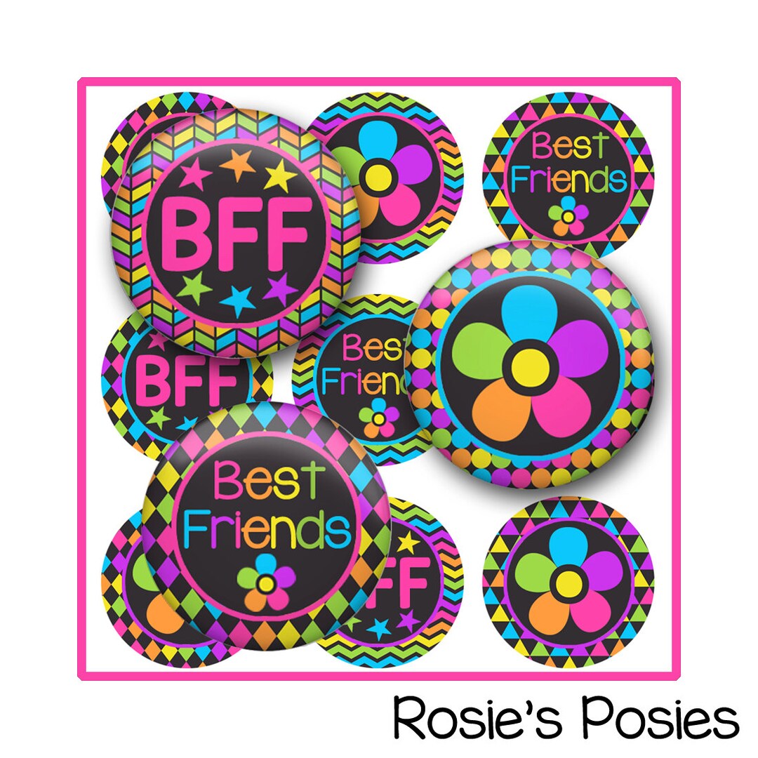 BFF Bottle Cap Images, Best Friends Forever Printable - Etsy