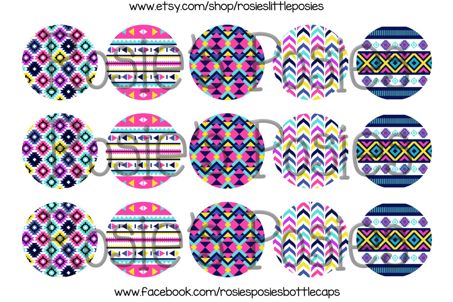 Aztec Tribal Bottle Cap Image Sheet, Jewelry Pendant Images - Etsy