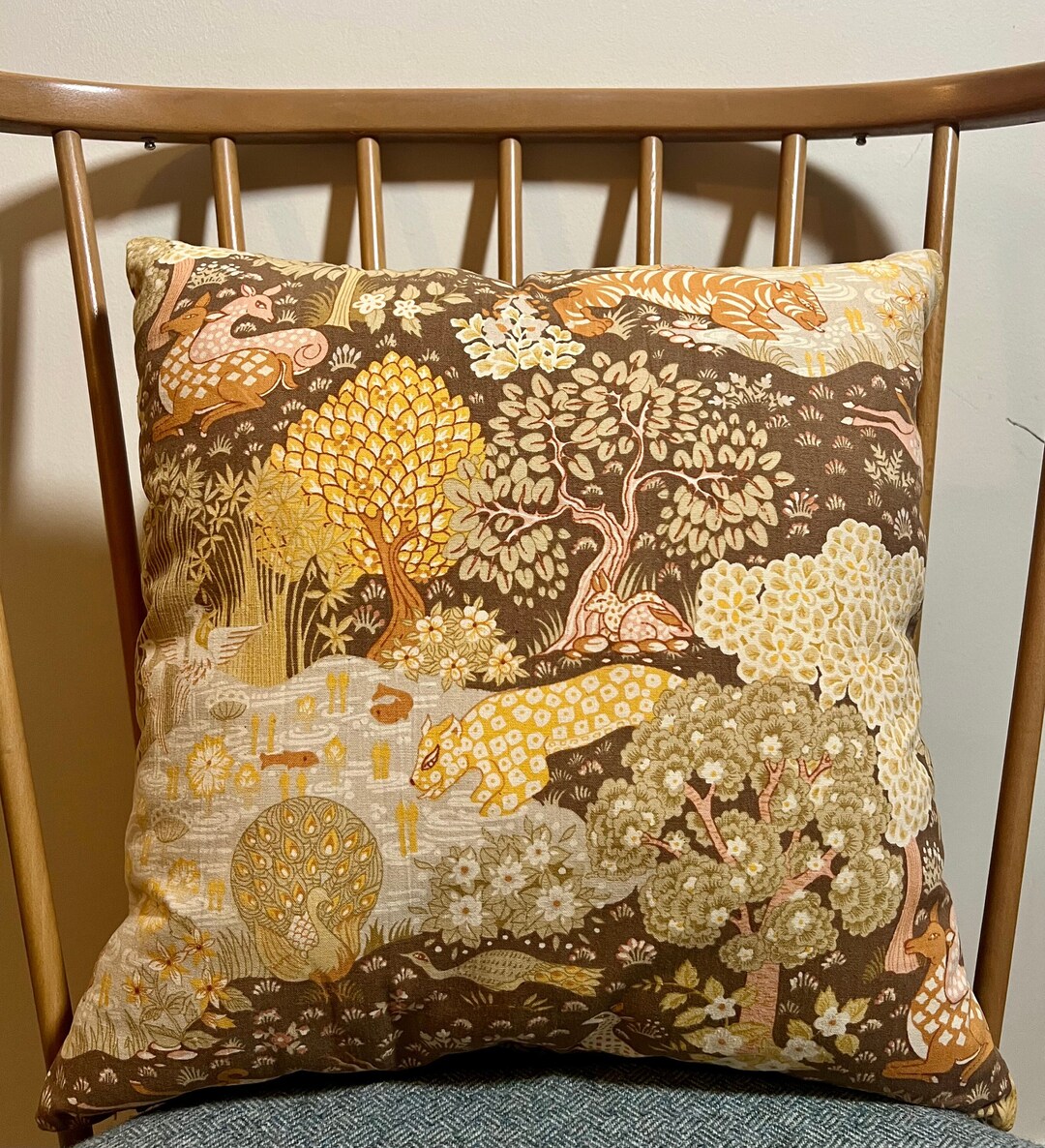 Salvaged Vintage Sanderson animal Kingdom Cushion Cover - Etsy
