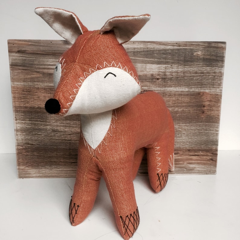 NEW Smiley Fox Toy Burn Orange Body Hand Made Hand Woven Hand ...