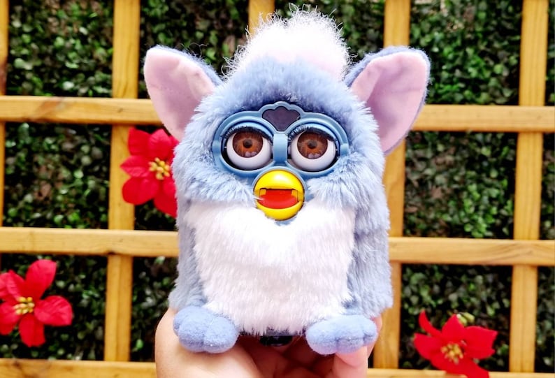 Furby 1998 Blue Elephant Furby Plush Toy Model 70-800 Brown Eyes ...
