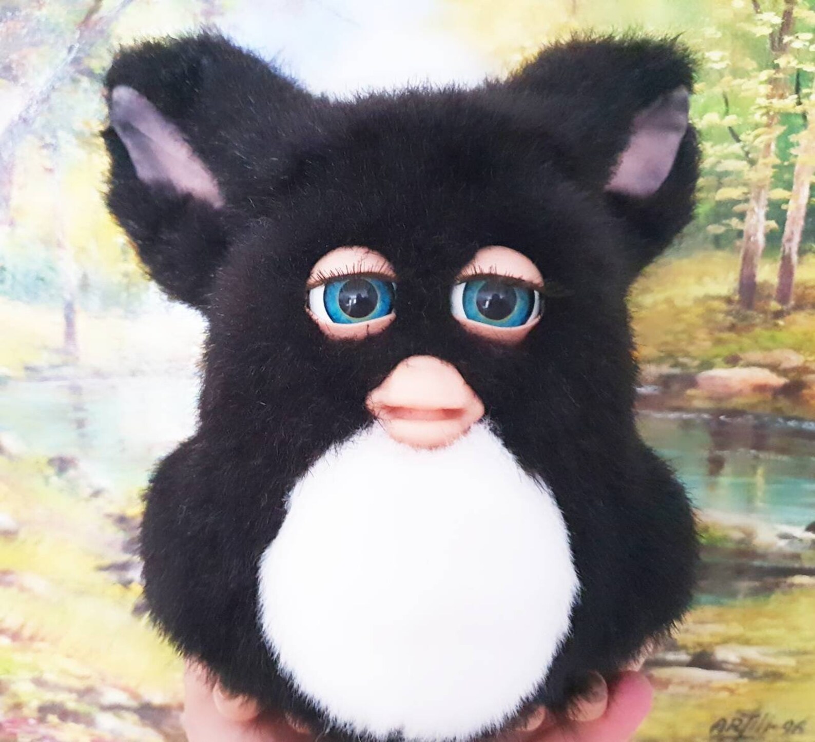 ADOPT ME!! Emoto-tronic Furby 2005 Model 59294 CHARCOAL Black and White ...