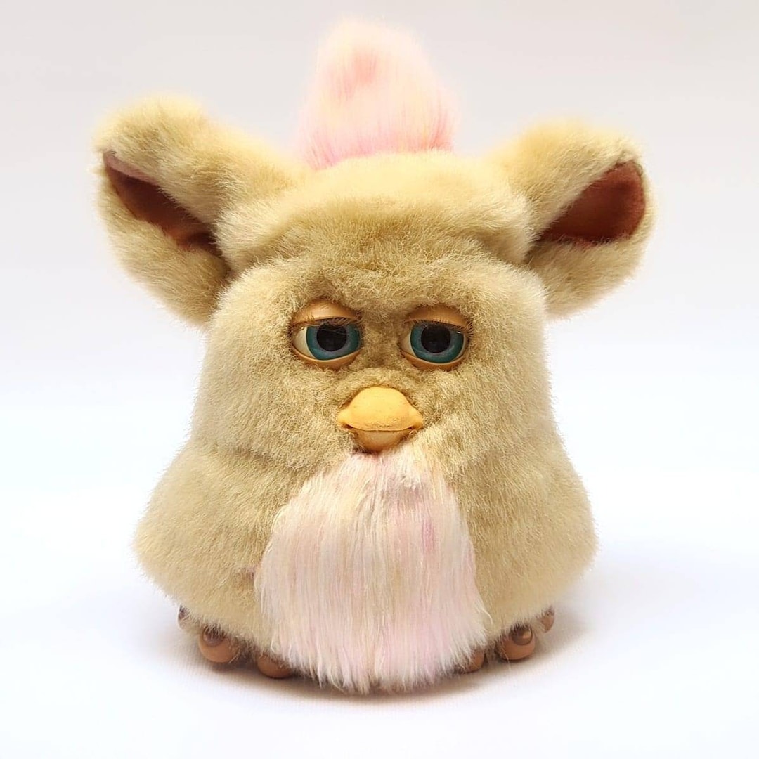 Furby 2005 Emoto Tronic Model 59294 Sand Furby Tan Fur Blue Eyes Furby ...