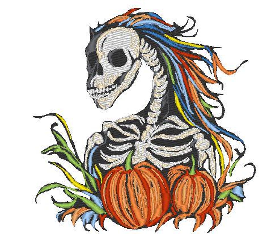 Machine Embroidery Design Horse / Horse Head Skul/halloween Embroidery ...