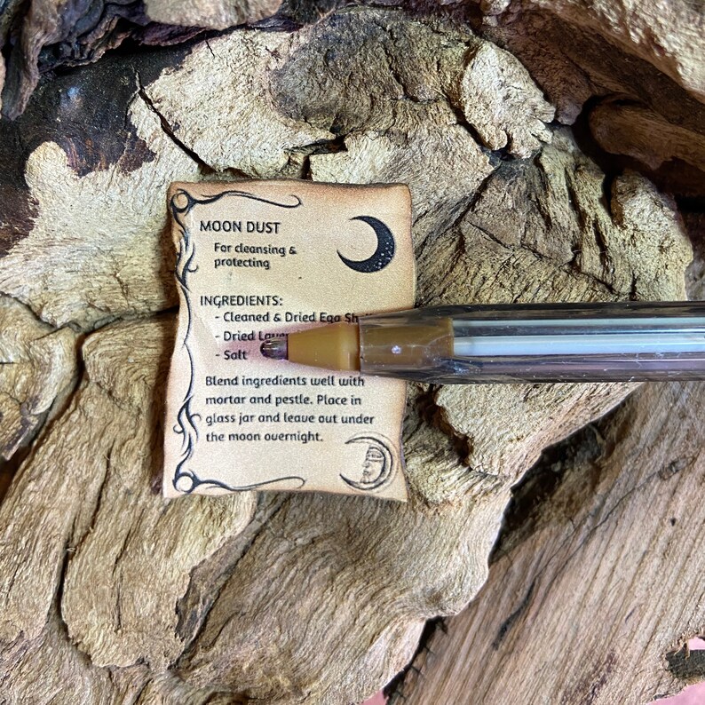 MOON DUST Spell Sheet Dollhouse Miniature Halloween Fairy - Etsy