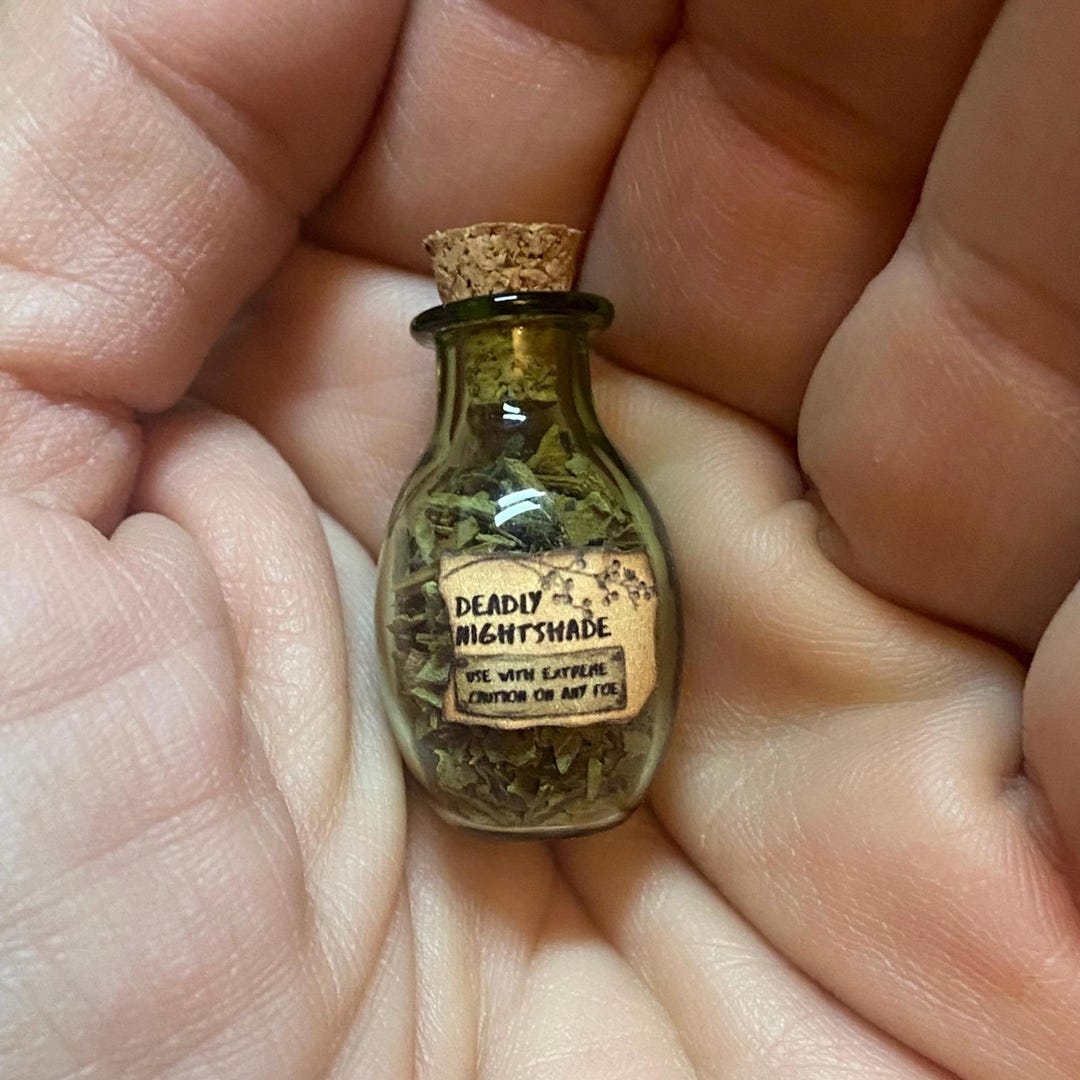 Witchy Miniature Potion Jar, for Fairy Gardens, 1/6 Diorama, Halloween ...