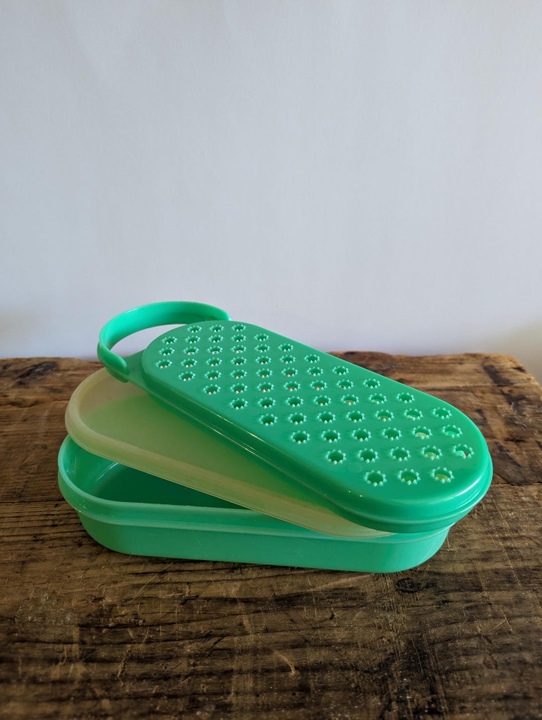 Vintage Tupperware Cheese Grater With Storage – Retro Green & Cream ...