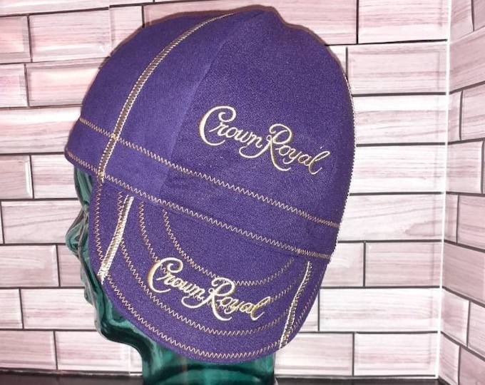 Purple Cap** Crown Royal Welder's Cap, Crown Royal Cap, Welder's Cap - Etsy