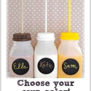 20 Milk Bottles - Super Cute KIDS Cups / Bottles (lids With Holes and ...