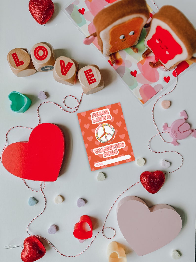 Groovy Retro Valentine Printable • Hippie Valentine • Printable ...
