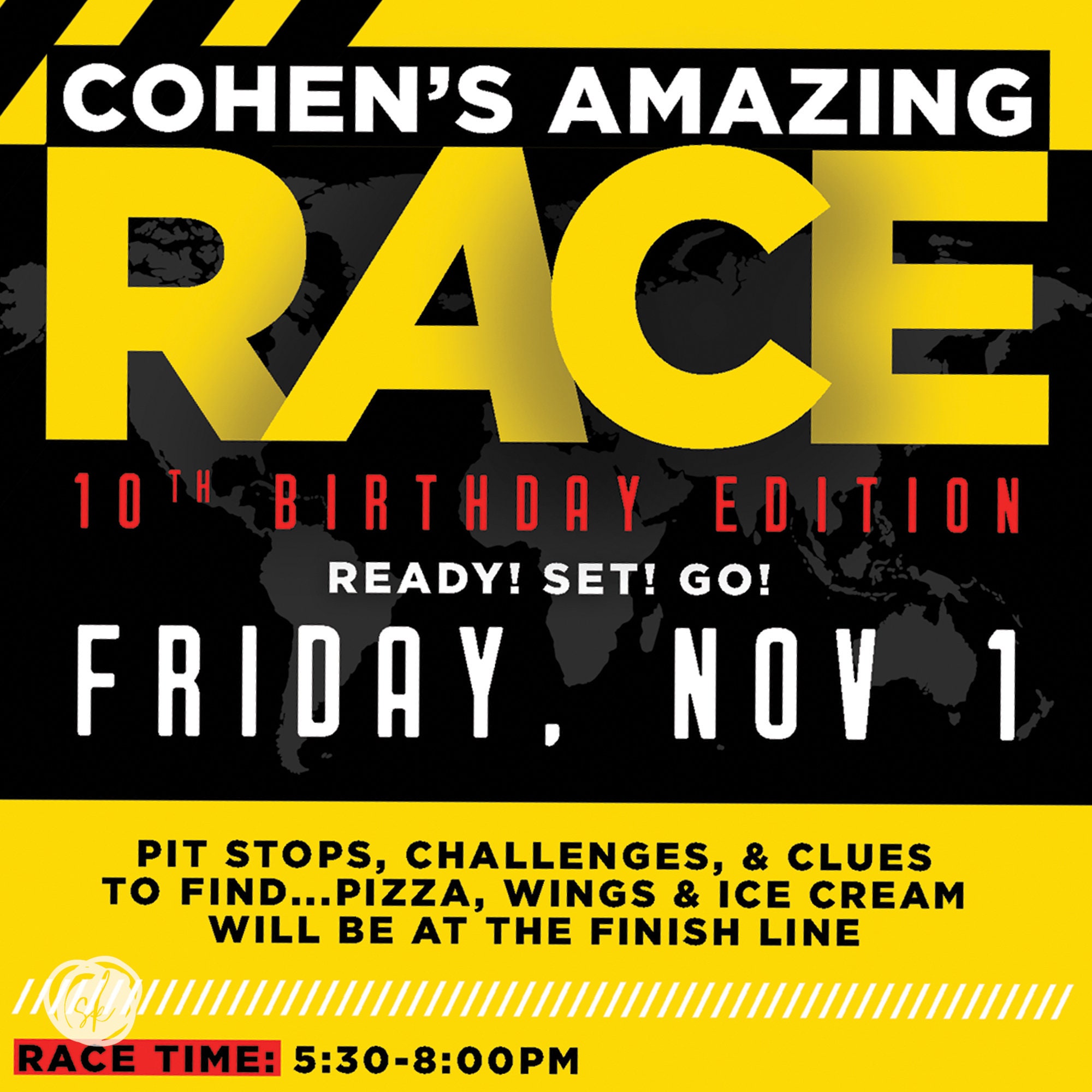 Amazing Race Birthday Invitation - Etsy