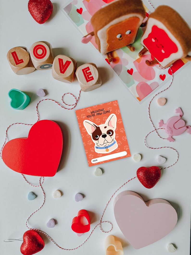 Puppy Valentine Printable • Dog Valentine Cards • Printable Valentines ...