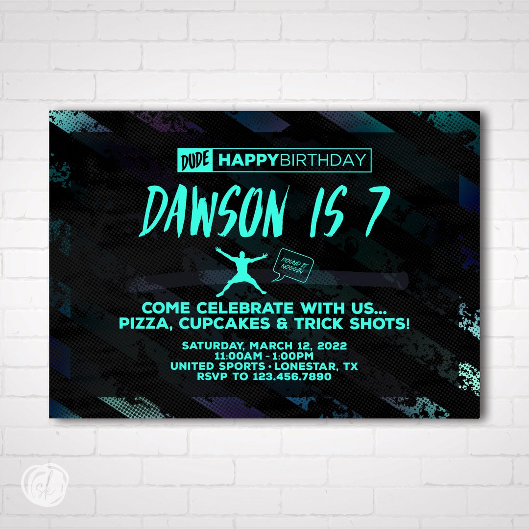 Dude Themed Printable Invitation • Dude Party • Dude Theme • Perfect ...