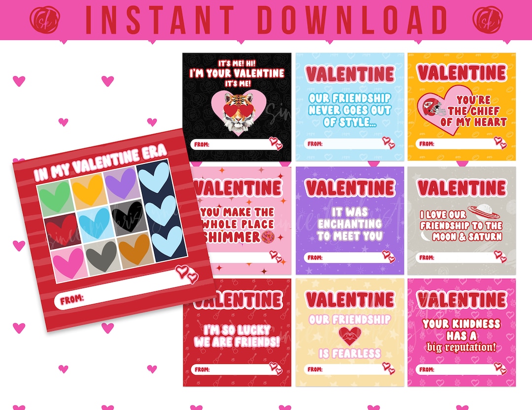 Taylor Swift Valentine Printable • Swiftie Valentine • Eras Valentine ...