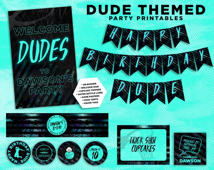 Dude Party Printables & Game Posters Dude Party Dude Theme - Etsy