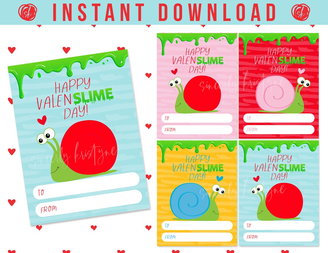 Valenslime Valentine Printable Kids Valentine Cards Printable ...
