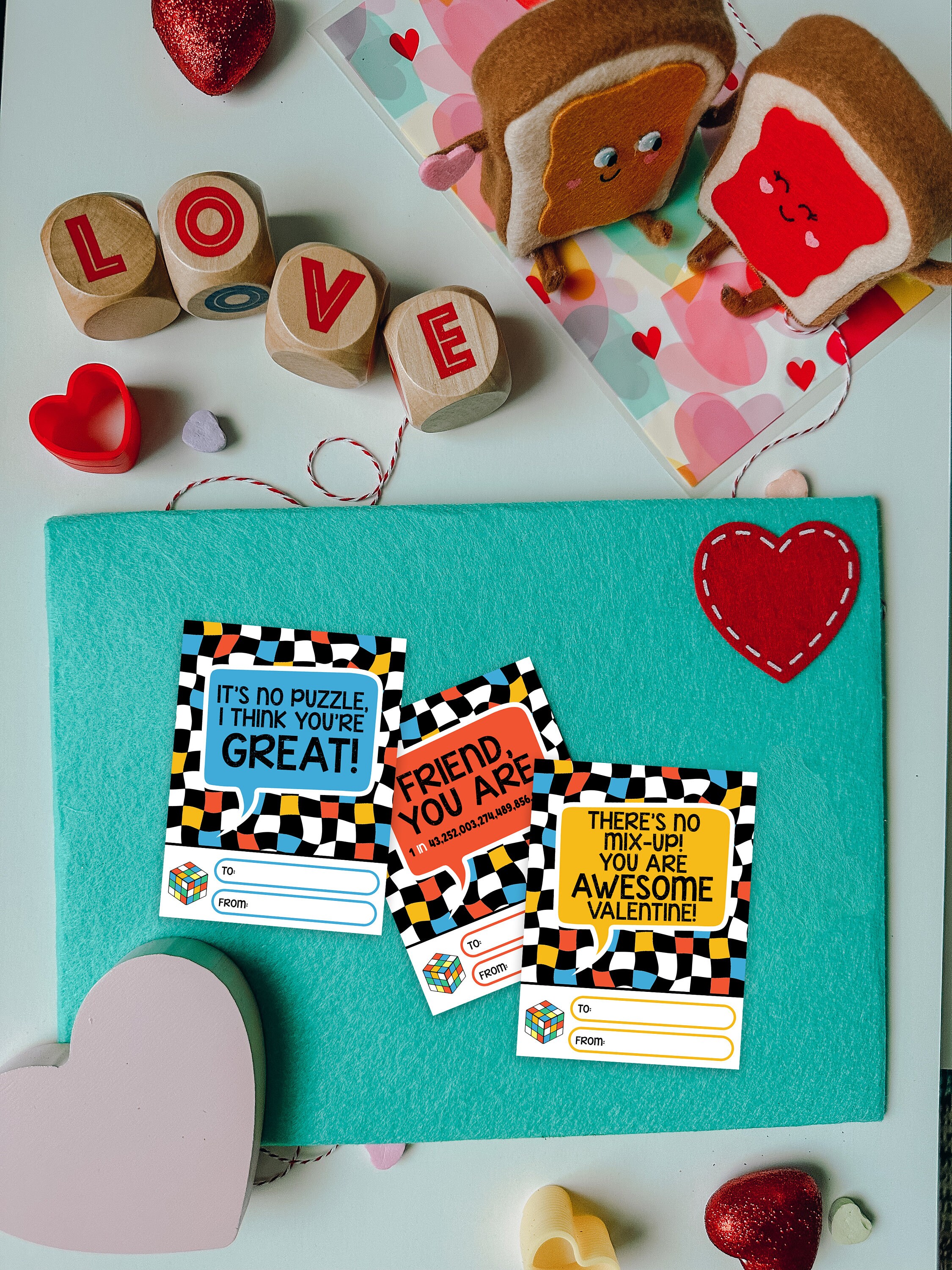 Rubiks Cube Valentine Printable Puzzle Valentine Printable Valentine ...