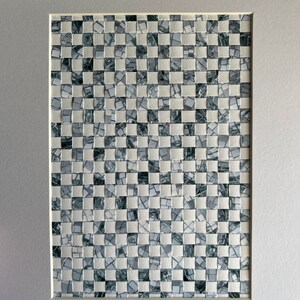 Checkered Disco Ball, Paper Weaving, Original Art, 5x7 Inches, Handmade ...