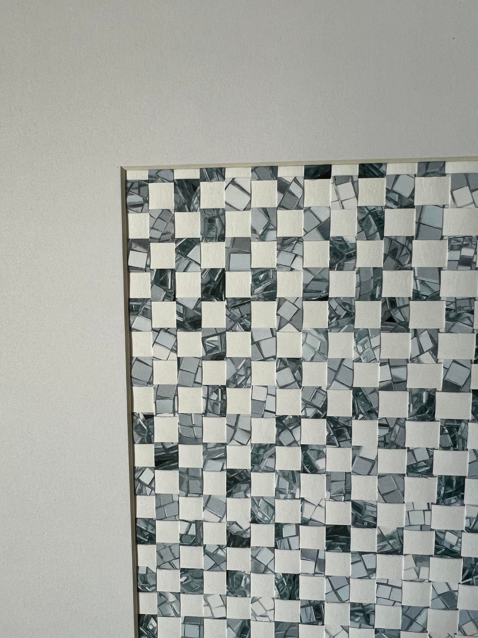 Checkered Disco Ball, Paper Weaving, Original Art, 5x7 Inches, Handmade ...