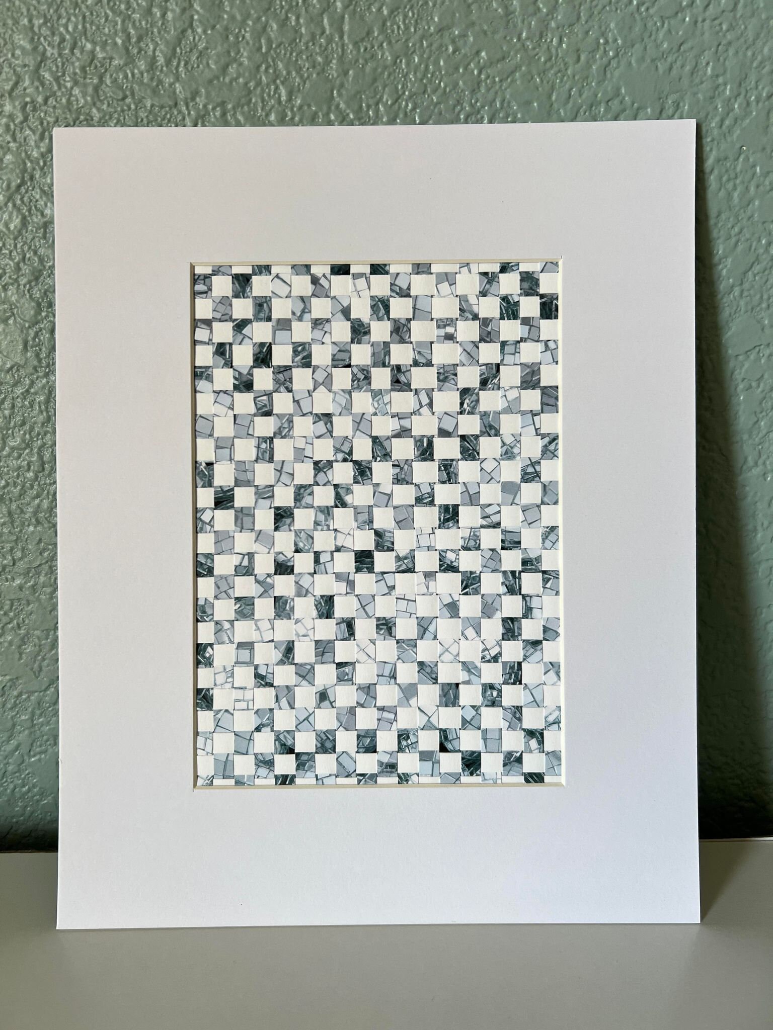 Checkered Disco Ball, Paper Weaving, Original Art, 5x7 Inches, Handmade ...