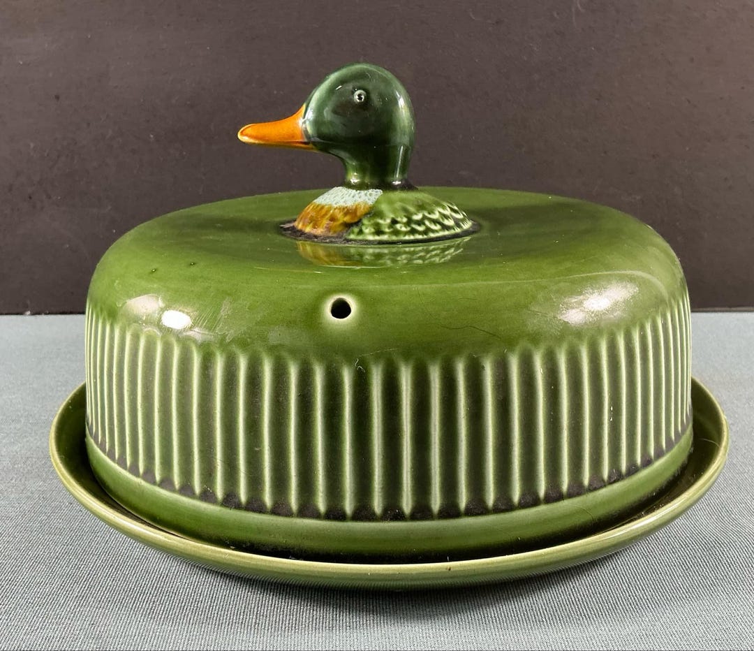 Vintage Duck Cheese Dome - Etsy