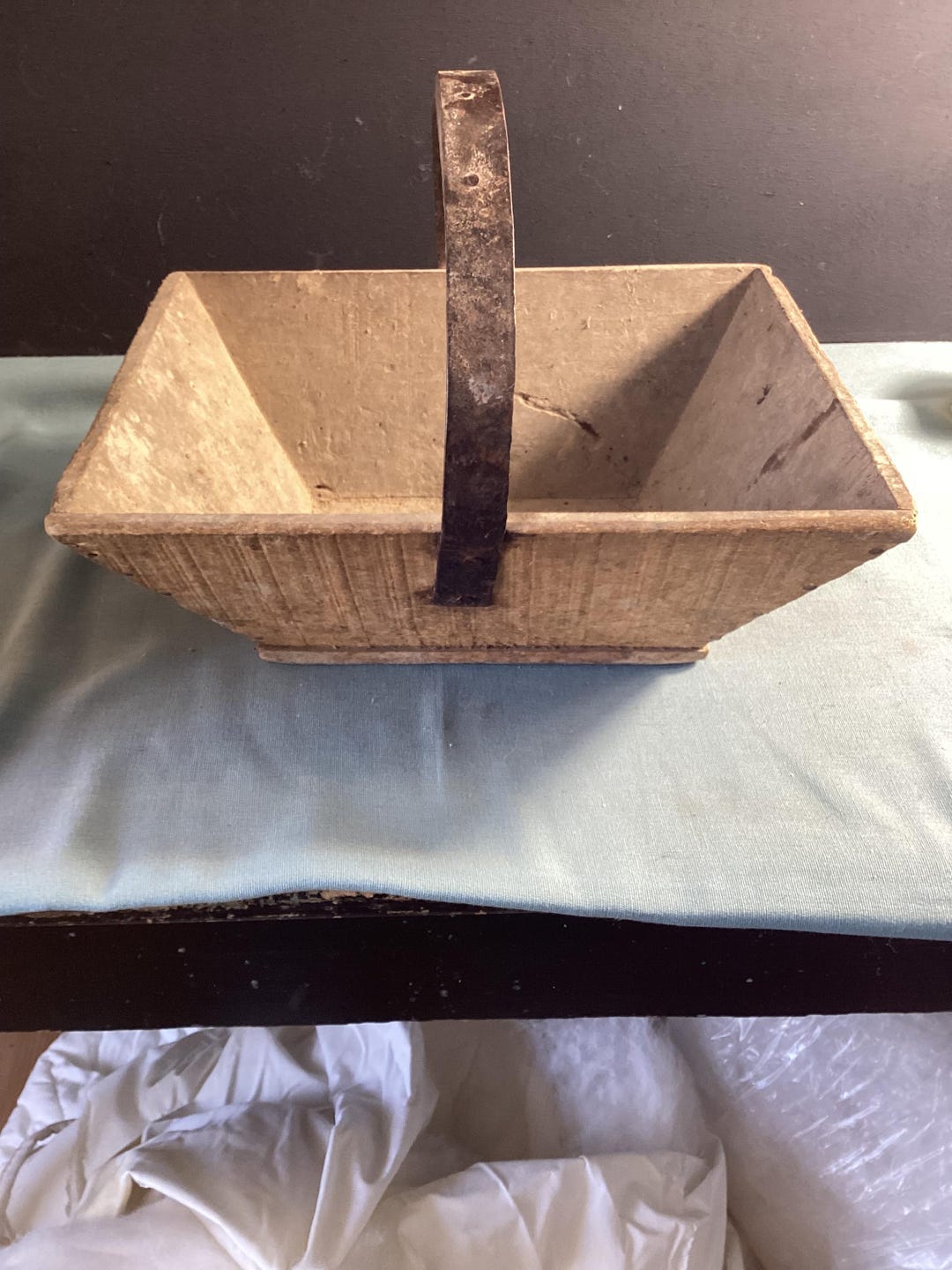 Vintage Wooden Trug Basket Etsy