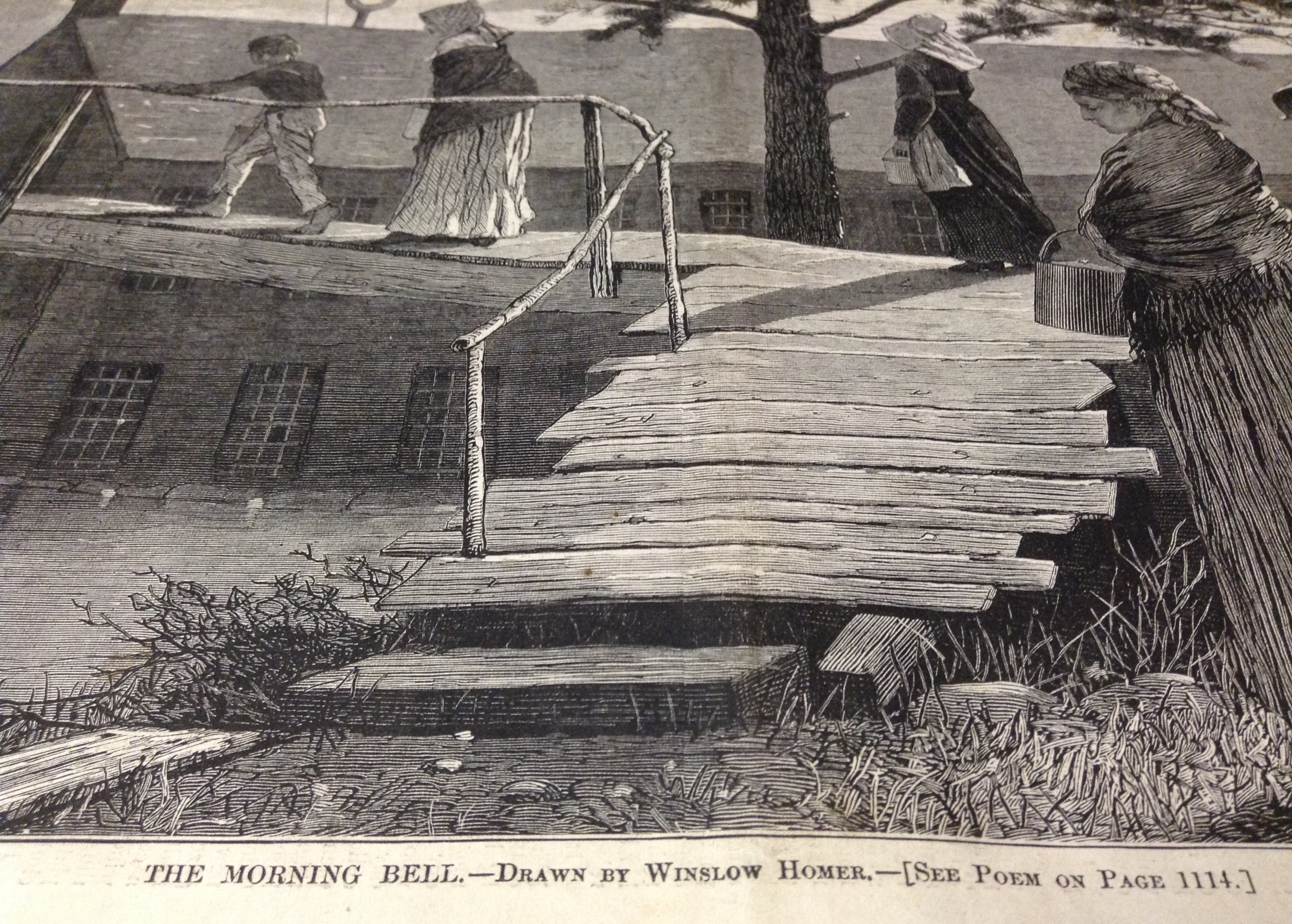 Winslow Homer Original Fine Art Print the Morning Bell Rare Americana ...